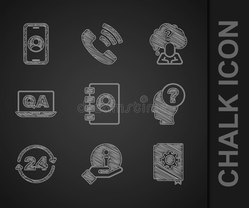 Set Address Book, Information, User Manual, Head with Question Mark ...