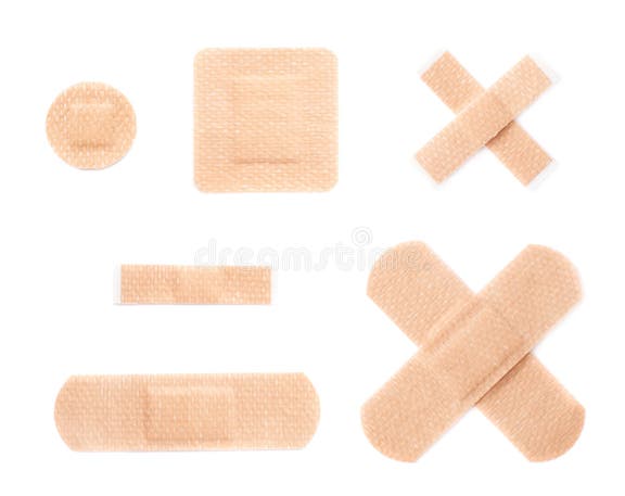 Set of Adhesive Bandage Sticking Plasters Stock Image - Image of ...