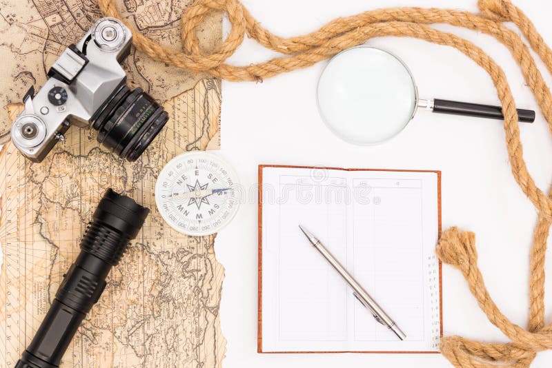 Adventure item set stock photo. Image of design, planning - 206893742