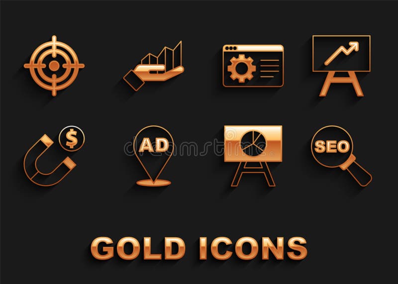 Set Advertising, Board with Graph Chart, SEO Optimization, Magnet Money ... Set Advertising, Board with Graph Chart, SEO Optimization, Magnet Money ...