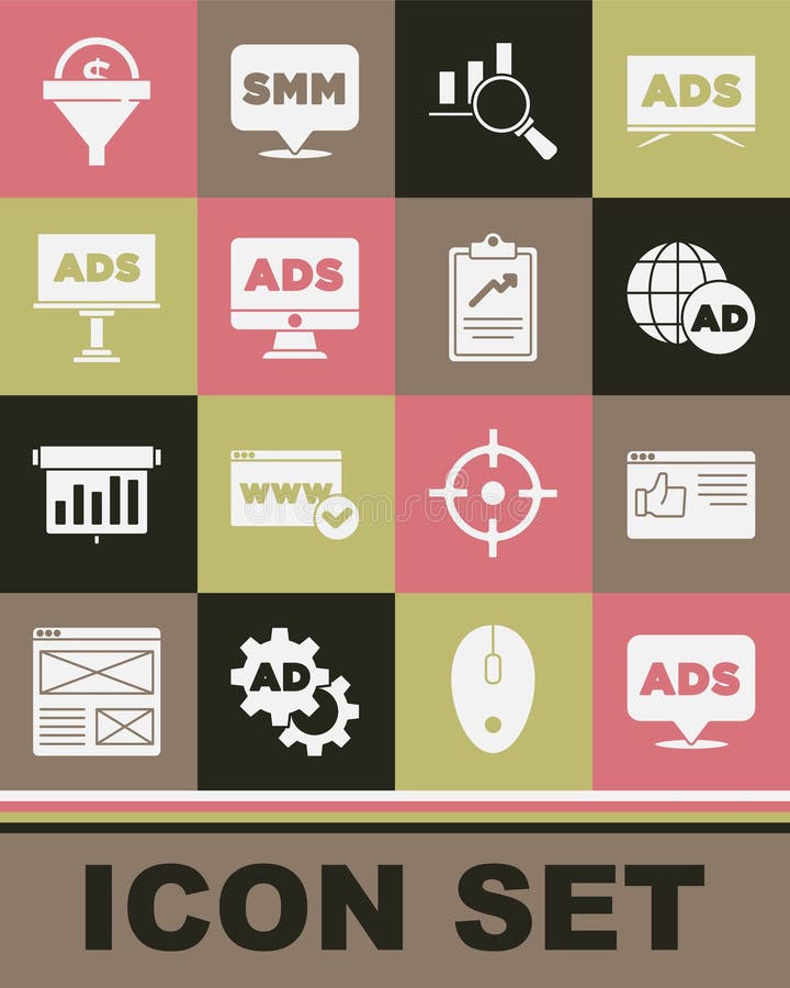 Set Advertising, Browser Window, Magnifying Glass and Analysis, Lead ... Set Advertising, Browser Window, Magnifying Glass and Analysis, Lead ...