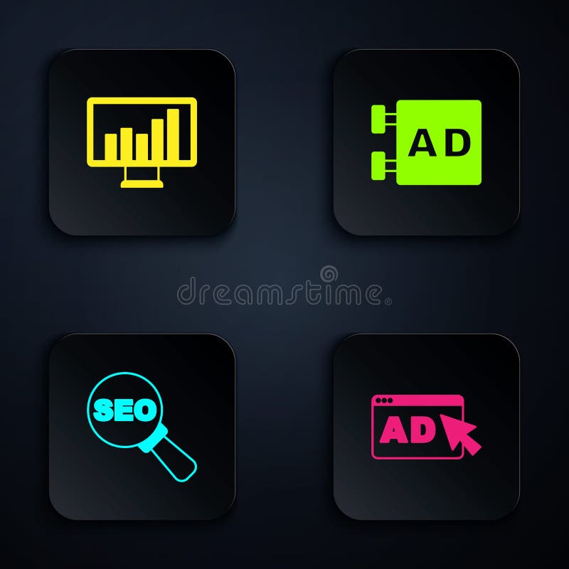 Set Advertising, Monitor with Graph Chart, SEO Optimization and . Black ... Set Advertising, Monitor with Graph Chart, SEO Optimization and . Black ...