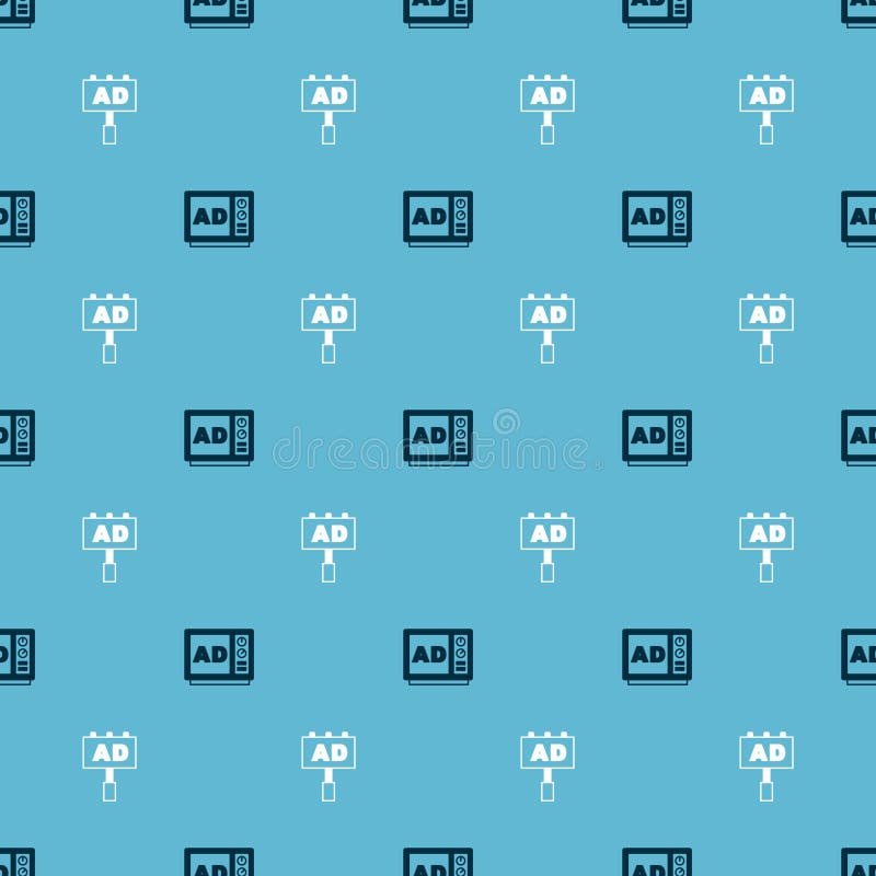 Set Advertising and on Seamless Pattern. Vector Stock Vector ...