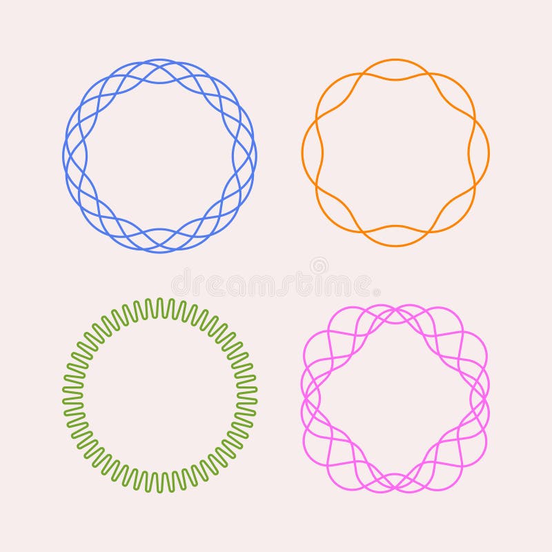 Set of Aesthetic Linear Geometric Frames. Modern Minimalist Decorative ...