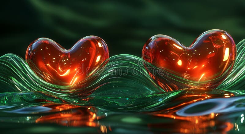 Set Against a Dark Backdrop Adorned with Digital Wave Patterns, Two ...