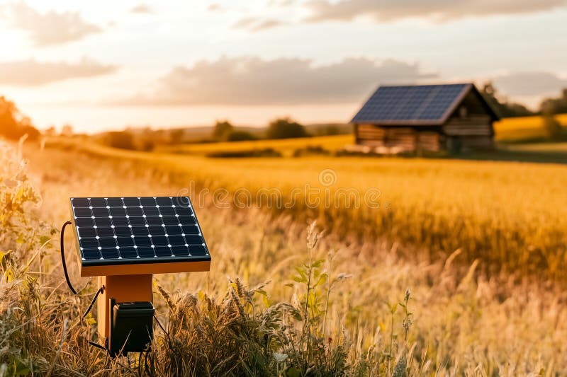 Set Against a Tranquil Farm Backdrop, a Solar-powered Remote Irrigation ...