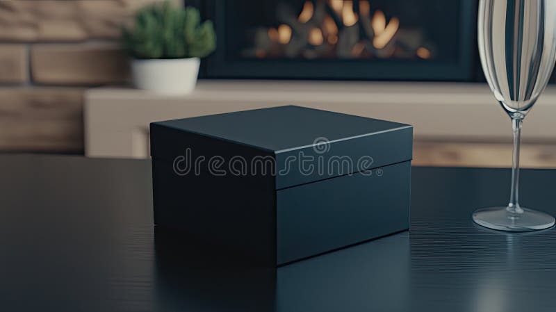 Set Against a Warm Open Fire, a Thin Black Box and Sparkling Champagne ...