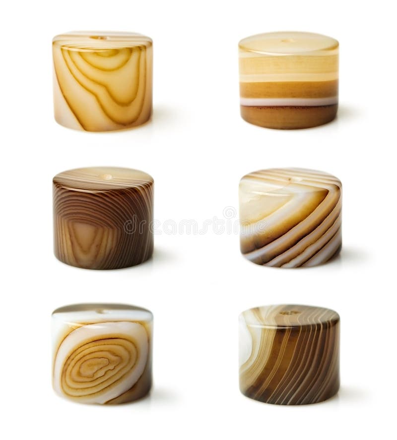 Set Agate Beads with Different Textures Stock Photo - Image of gemstone ...