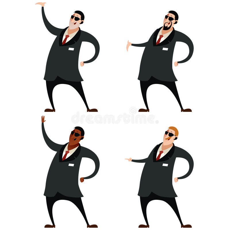 Set of agents stock vector. Illustration of person, business - 64982955