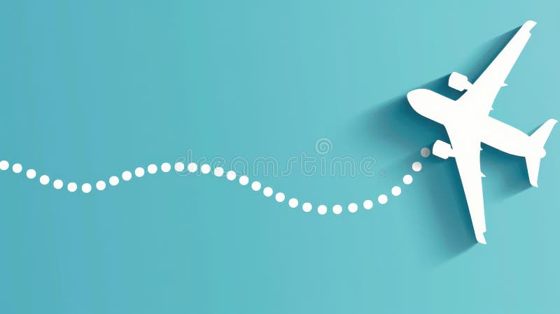 A Set of Airplane Dotted Routes for Travel Illustrations. Flight Paths ...