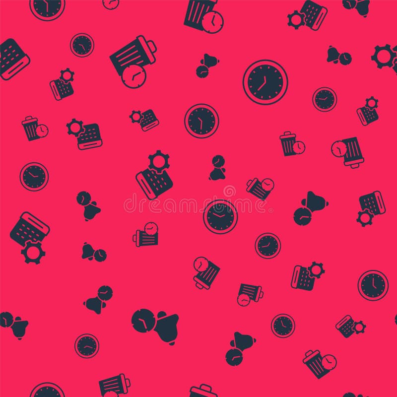 Set Alarm Clock, Waste of Time, Calendar Settings and Clock on Seamless ...