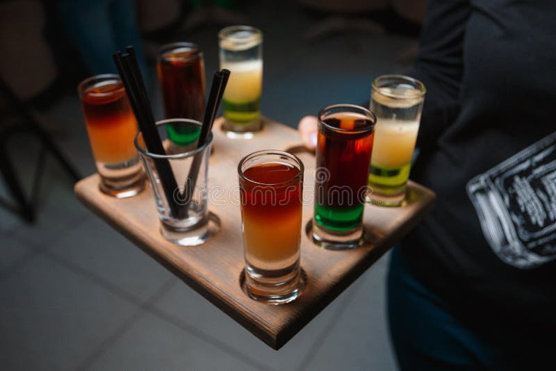 Short drinks set stock photo. Image of liquor, celebration - 180503942