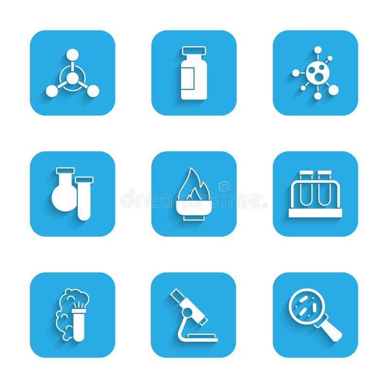 Set Alcohol or Spirit Burner, Microscope, Microorganisms Under ...