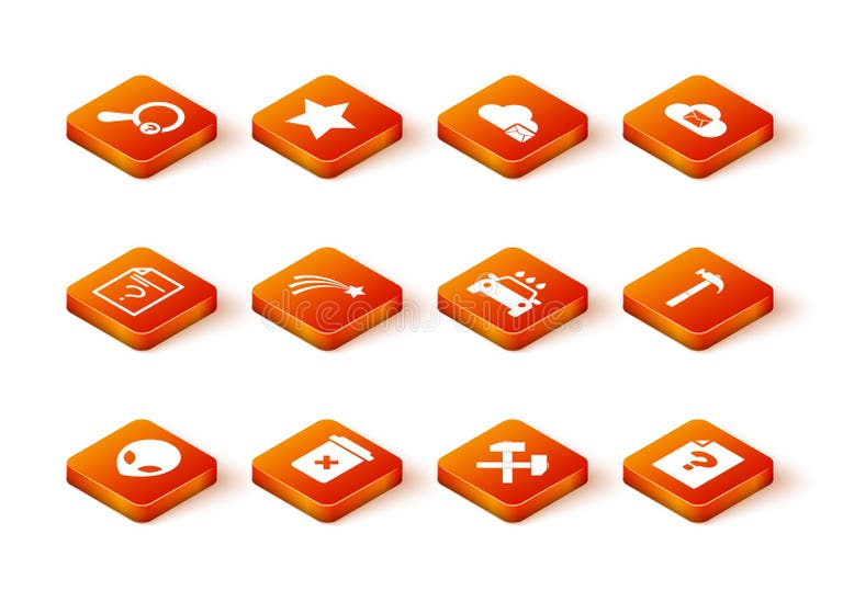 Set Alien, Trash Can, Unknown Document, Falling Star, Two Crossed ...