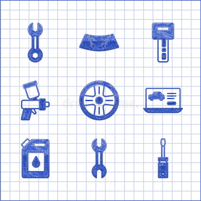 Set Alloy Wheel, Wrench Spanner, Screwdriver, Diagnostics Condition of ... Set Alloy Wheel, Wrench Spanner, Screwdriver, Diagnostics Condition of ...