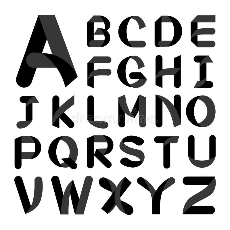 Set of Alphabet Letters Icons, Special Font. Vector Illustration Eps 10 ...