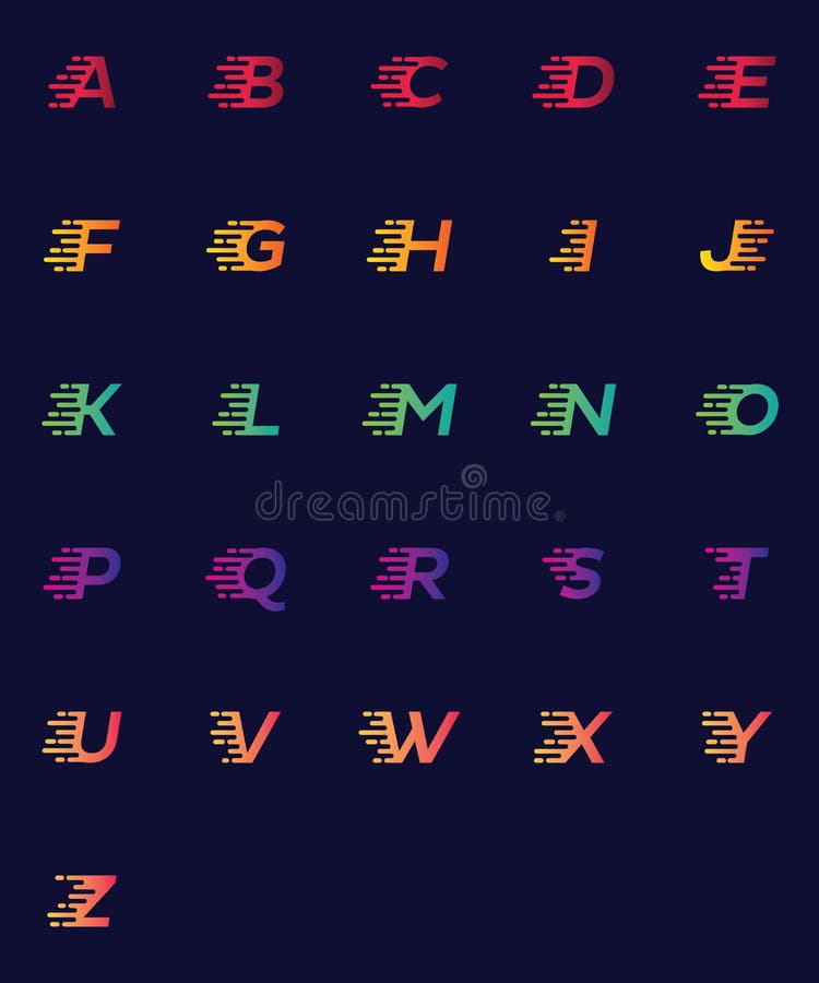 Set of Alphabet Vector Illustration Stock Vector - Illustration of ...