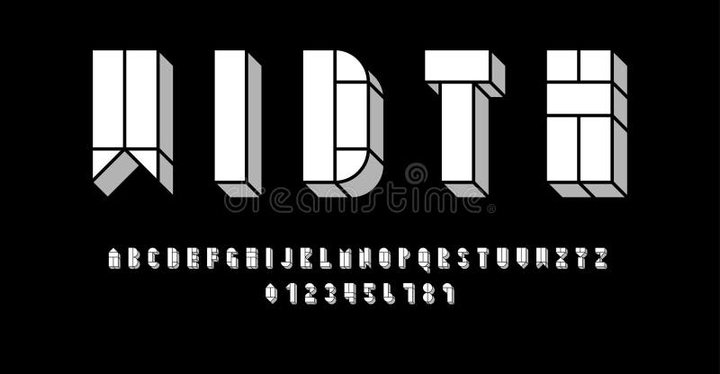 Set of Alphabets Font Letters and Numbers Stock Vector - Illustration ...