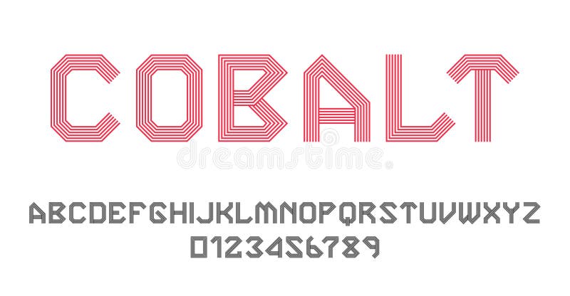 Set of Alphabets Font Letters and Numbers Stock Vector - Illustration ...