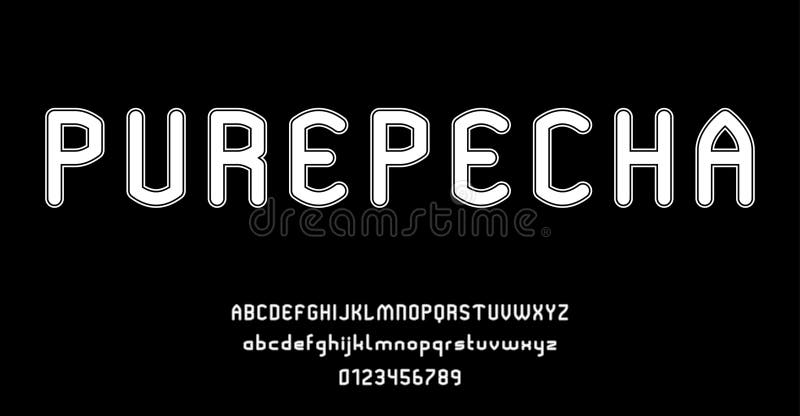 Set of Alphabets Font Letters and Numbers Modern Abstract Design Stock ...