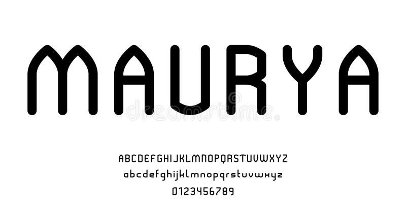 Set of Alphabets Font Letters and Numbers Modern Abstract Design Stock ...