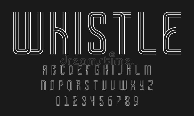 Set of Alphabets Font Modern Abstract Design with Lines Stock Vector ...