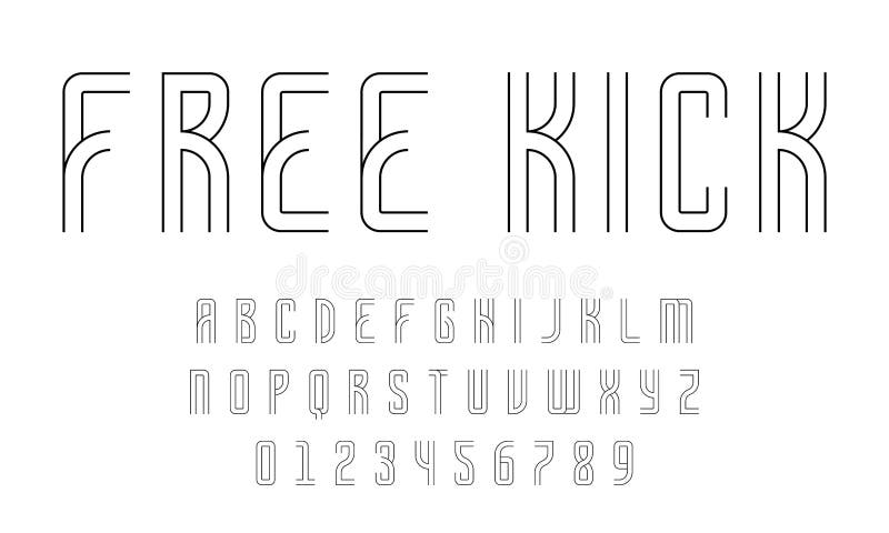 Set of Alphabets Font Modern Abstract Design with Lines Stock Vector ...
