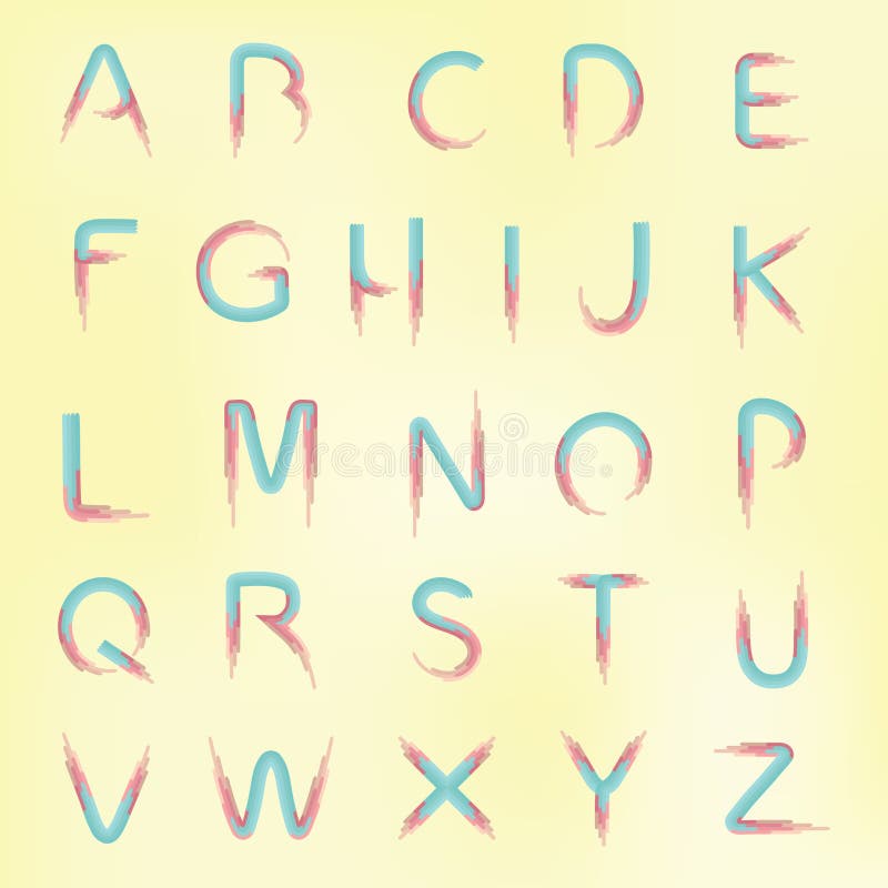 Set of Alphabets. Vector Illustration Decorative Design Stock Vector ...