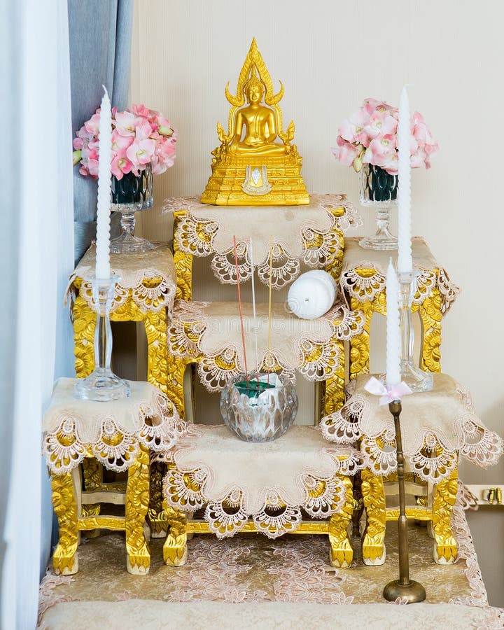 Set of altar table. stock image. Image of altar, setting - 26246791