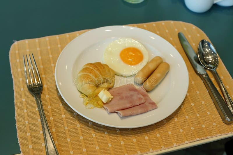Set of American Breakfast on Table Stock Image - Image of gourmet ...