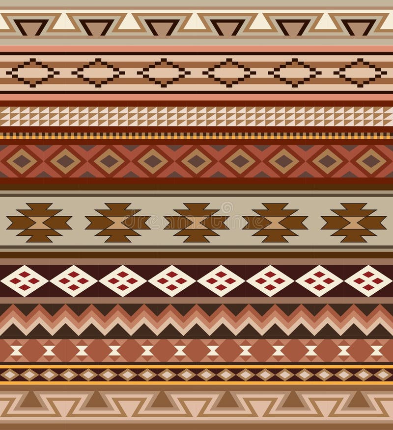 Set of American Indians Tribal Patterns. Stock Illustration ...