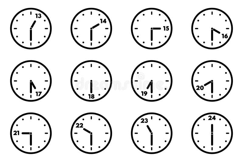 Clock Half Past Seven Stock Illustrations – 10 Clock Half Past Seven ...