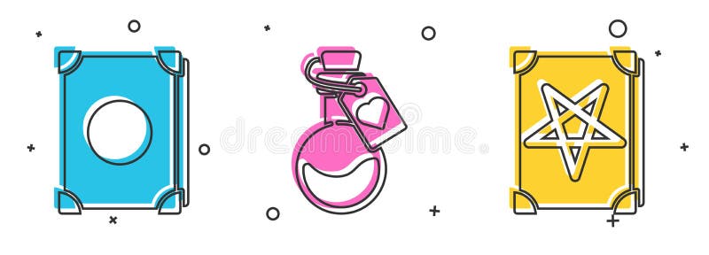 Set Ancient Magic Book, Bottle with Love Potion and Ancient Magic Book ...