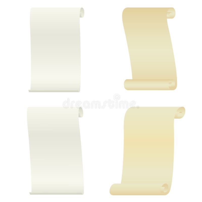 A set of ancient scrolls. stock vector. Illustration of ancient - 35085474