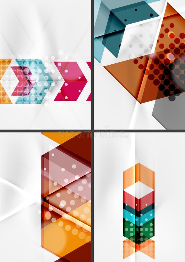 Set of Angle and Straight Lines Design Abstract Stock Vector ...