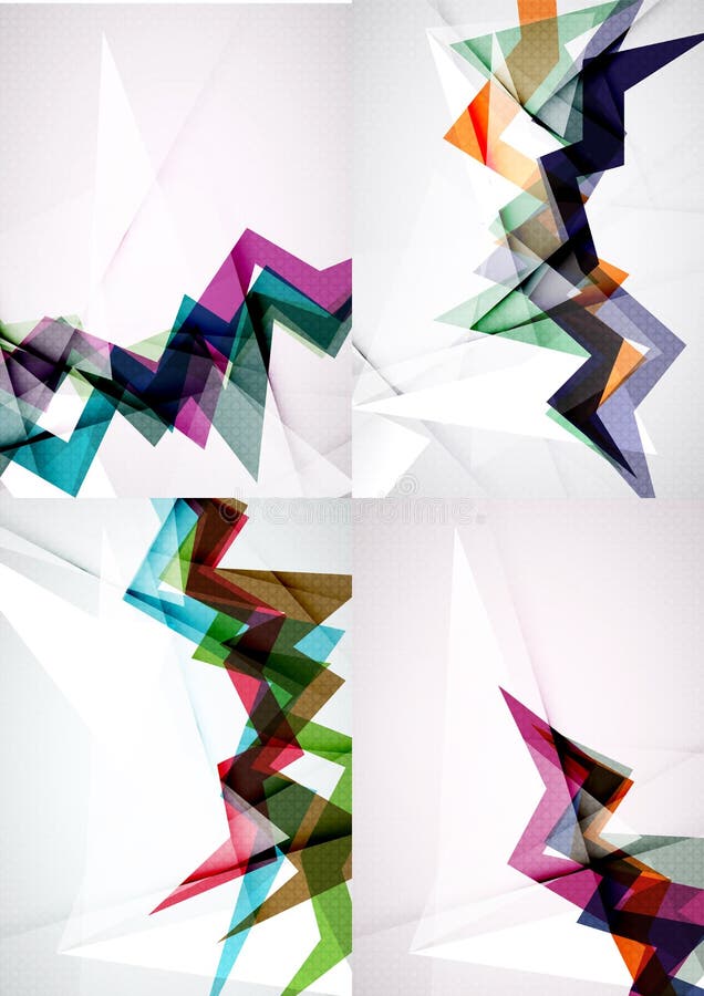 Set of Angle and Straight Lines Design Abstract Stock Vector ...