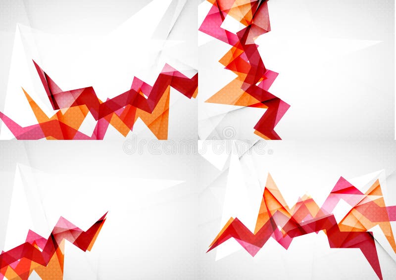 Set of Angle and Straight Lines Design Abstract Stock Vector ...