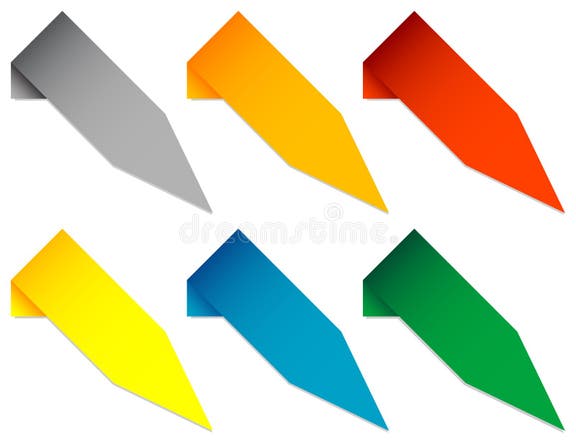 Set of Angled Pointers stock vector. Illustration of pointer - 55084773
