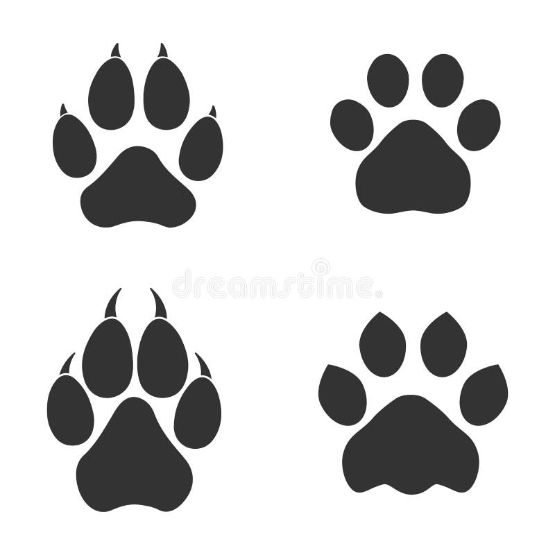 Different Dog Paws Stock Illustrations – 566 Different Dog Paws Stock ...