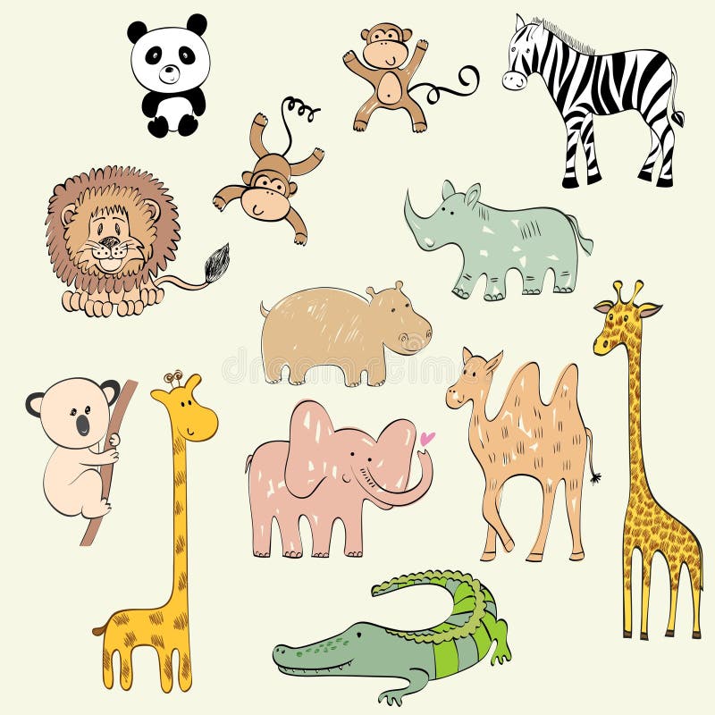 Set of animals stock vector. Illustration of bactrian - 293681188