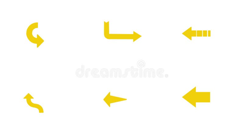 Set of Animated Arrows Sign Design Element Stock Footage - Video of ...