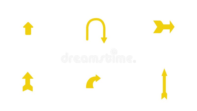 Set of Animated Arrows Sign Design Element Stock Footage - Video of ...