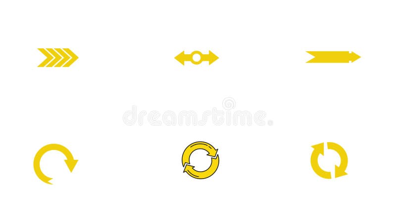 Set of Animated Arrows Sign Design Element Stock Footage - Video of ...