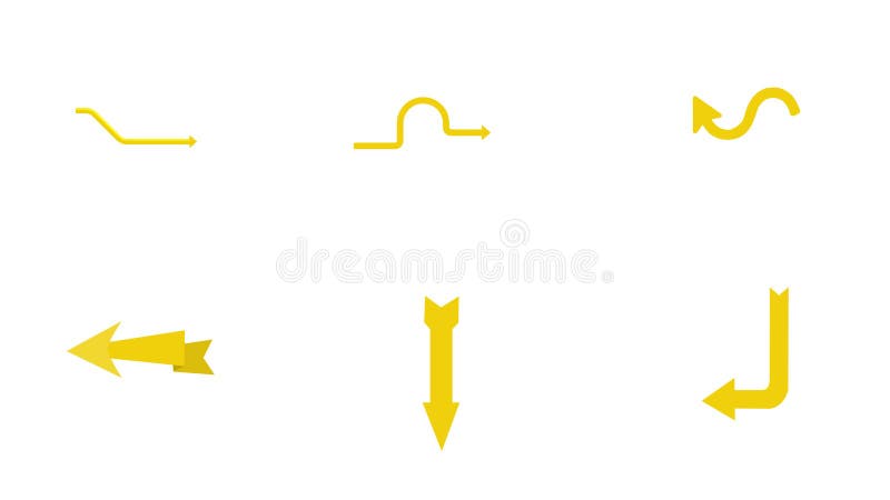 Set of Animated Arrows Sign Design Element Stock Footage - Video of ...
