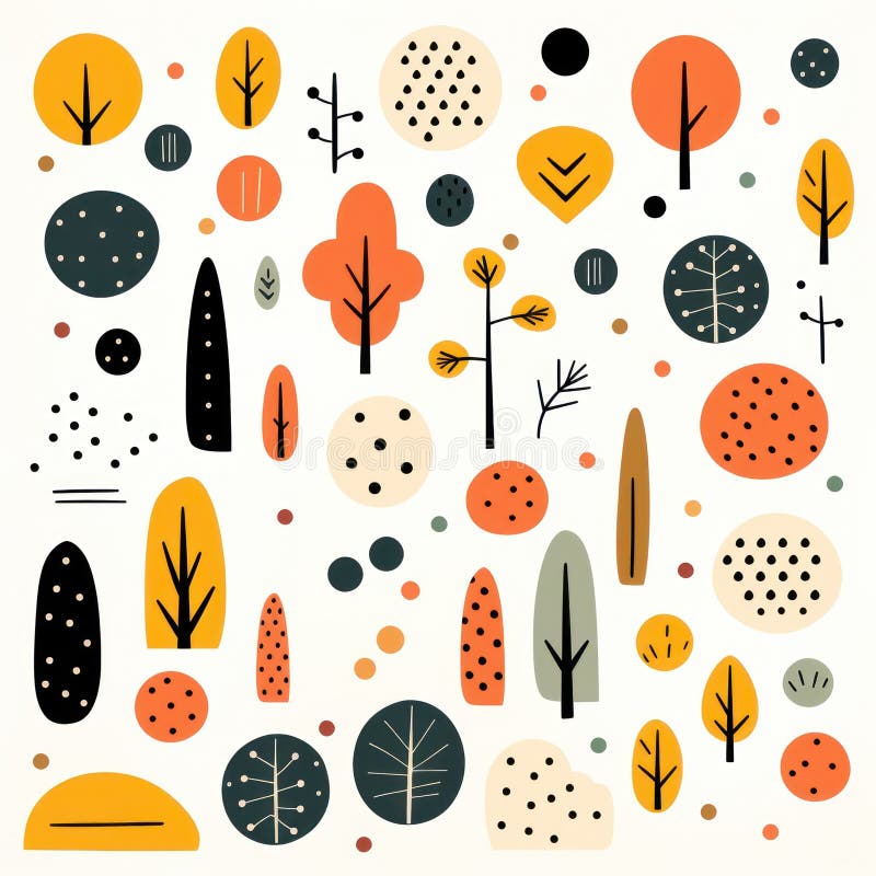 Set of Animated Shapes and Patterns in Cartoon Style AI Generated Stock ...