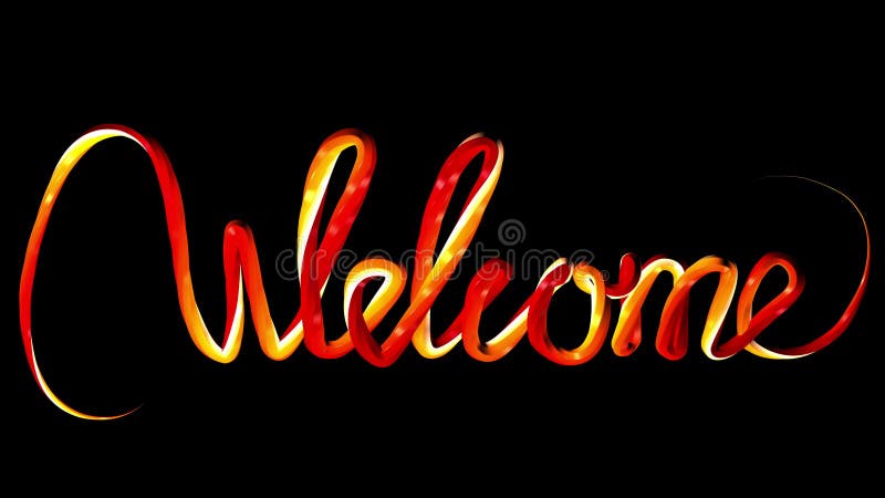 Welcome Word Text in Red Colour Flocking Effect Stock Video - Video of ...