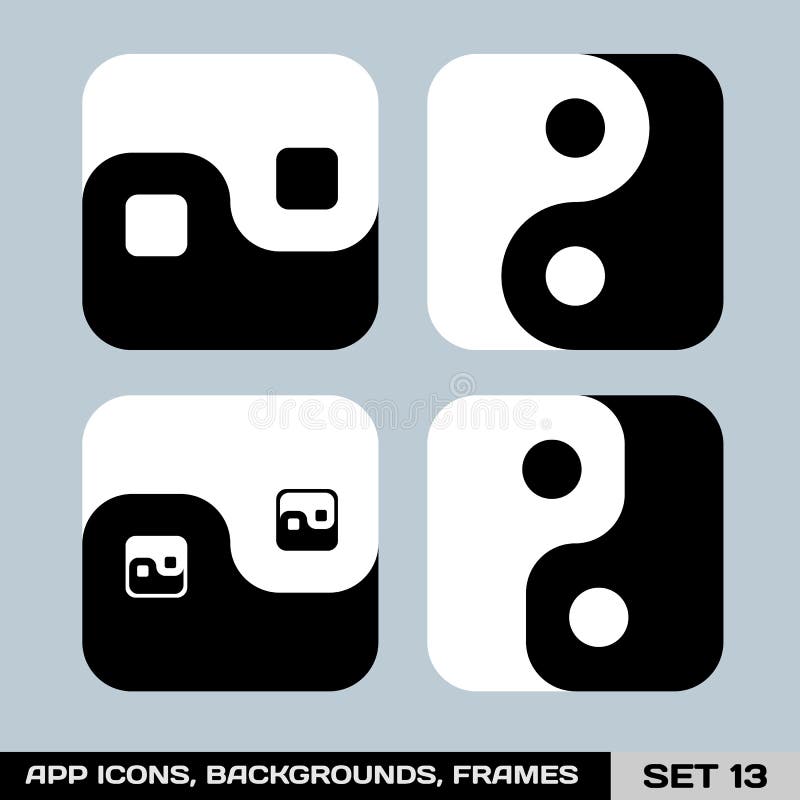 Set of App Icon Backgrounds, Frames, Templates. Set 13 Stock Vector ...