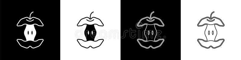 Apple Bite Black White Stock Illustrations – 219 Apple Bite Black White ...