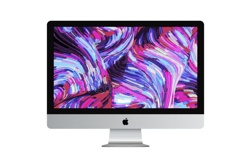 IMac 2021 Desktop. New IMac Computer. Front, Side and Back View. Apple ...