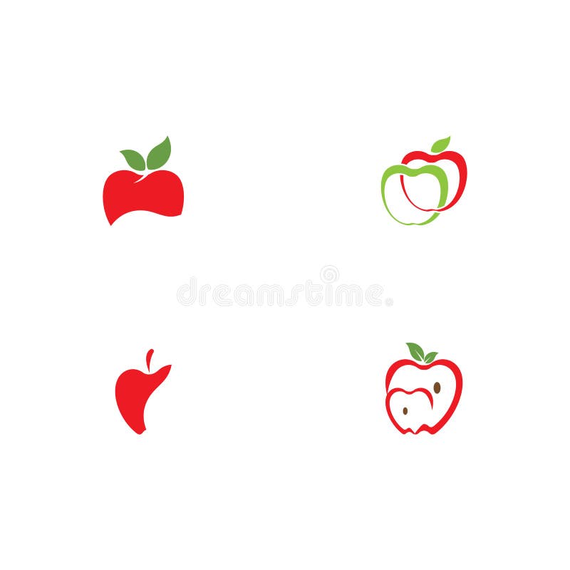 Set Apple Vector Illustration Design Stock Vector - Illustration of ...